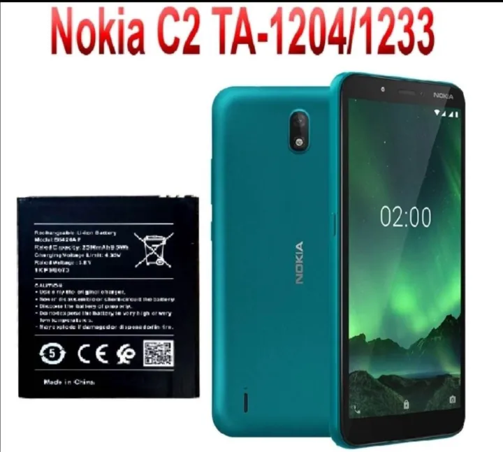 Nokia C2 Battery TA-1204 TA1233 V3760T-2800mAh A Grade | Daraz.lk