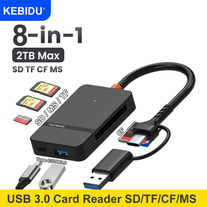 USB 3.0 Card Reader SD Micro SD TF CF MS Compact Flash Card Adapter for ...