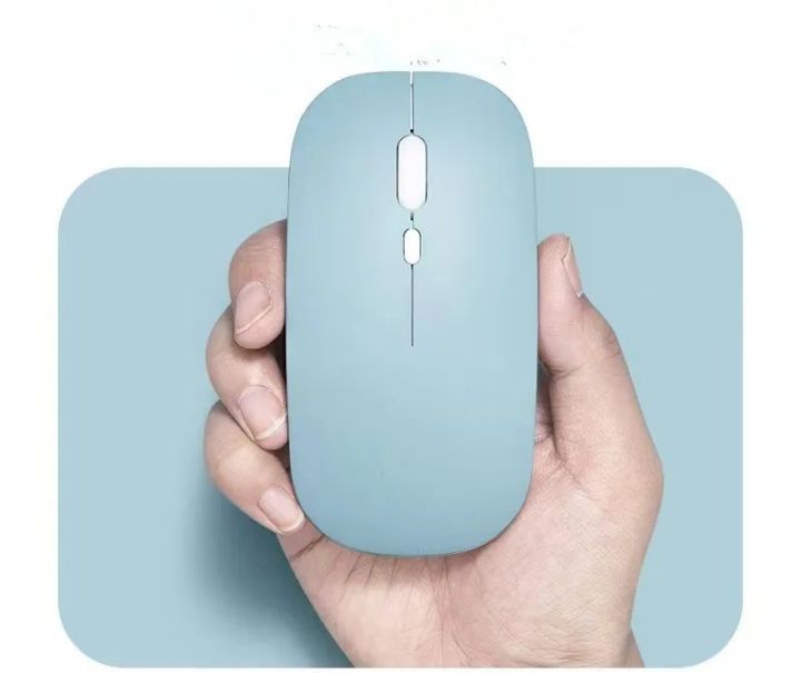 Rechargeable Wireless Mouse Double Feature Mouse Bluetooth+2.4G USB ...