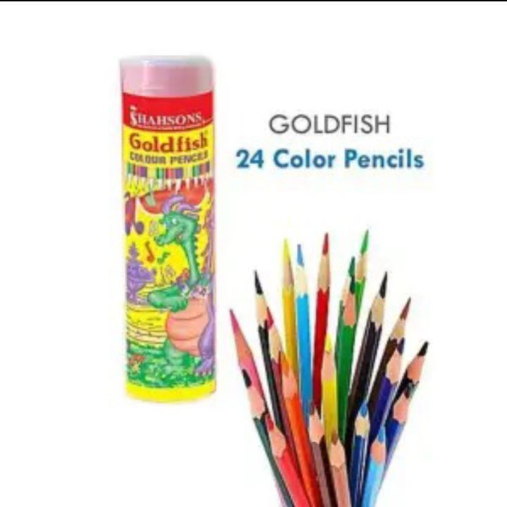 Goldfish 24 Colors Pencils Tin Full Size | Daraz.pk
