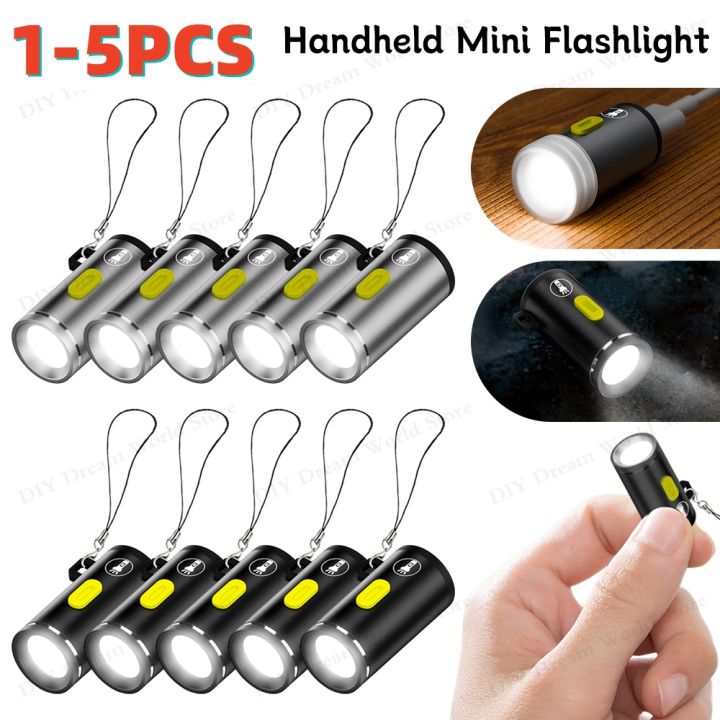 1-5pcs Mini High Brightness LED Flashlight Powered By Type C Connectors ...