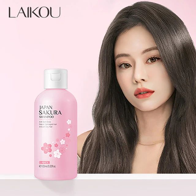 LAIKOU Japan Sakura Shampoo Repair Damaged Hair Moisturizing Nourishing ...