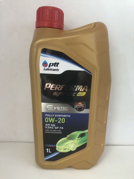 Ptt Performan Syn Eco 0W-20 Api Sp Synthetic Gasoline Engine Oil 1 L ...