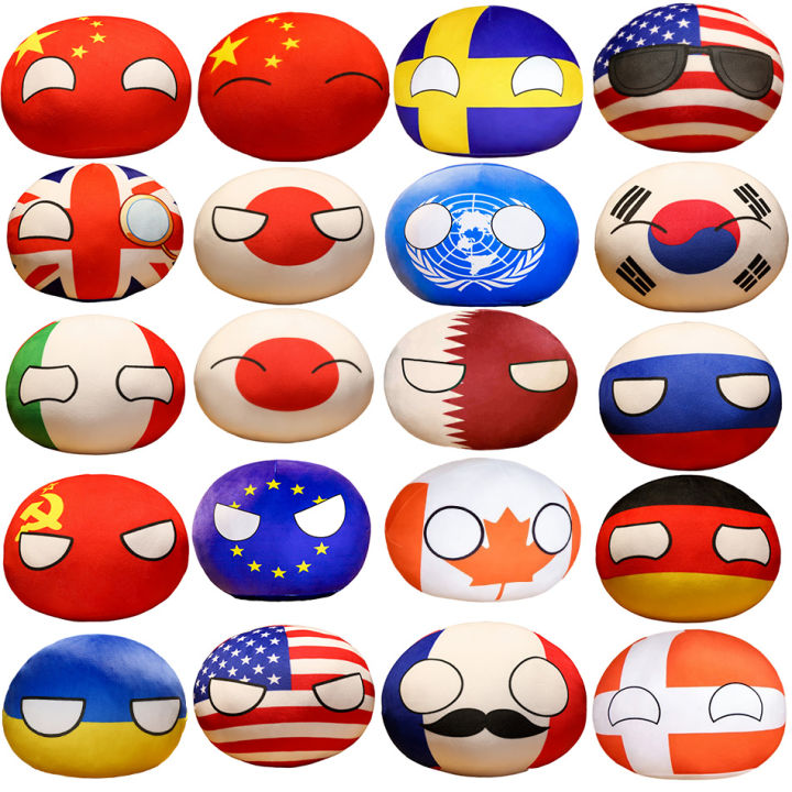 Funny Polandball 10cm Countryballs Toy Plush Pendant Plush Doll ...