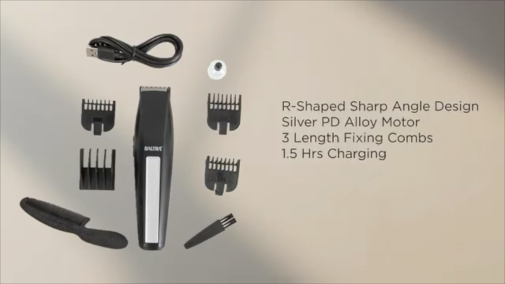 BALTRA Sam Cordless Beard Trimmer | 2-Hour Quick Charge, 90-Minute ...