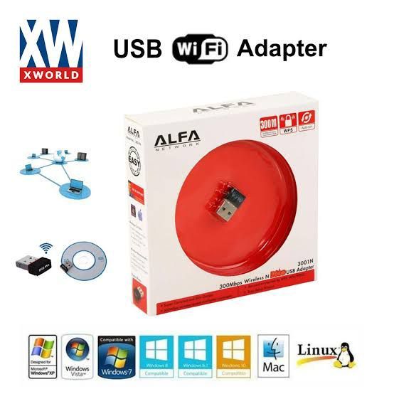 Alfa Network Wifi USB Adapter LAN Card 300 Mbps | Daraz.pk