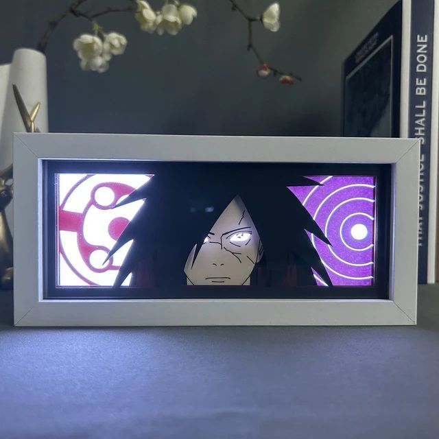 Uchiha Madara 3D Anime LED Light Box Uchiha Itachi Action Figure Toys ...