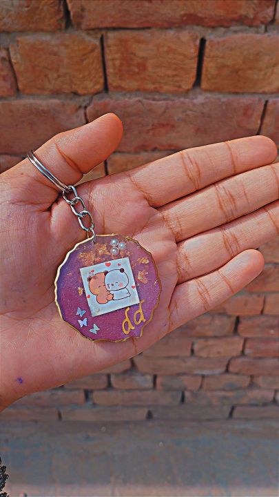 customised resin keychain with different colours and design | Daraz.pk