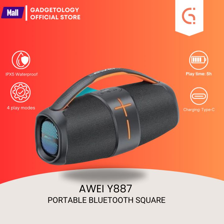 Awei Y887 Portable Balanced Outdoor Wireless Speaker Bluetooth 5.3 | Daraz.com.bd