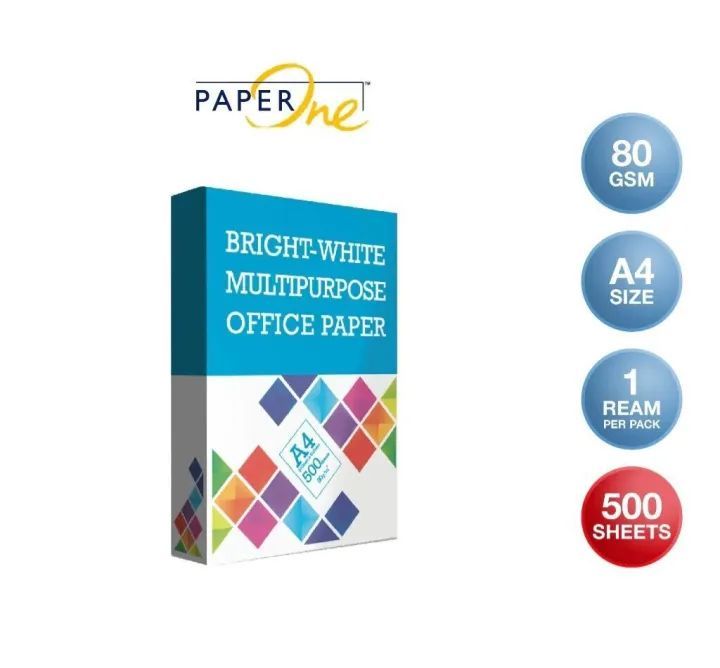 Bright White Multipurpose Office Paper-BMO A4 Size 80 Gsm Ream (500 ...