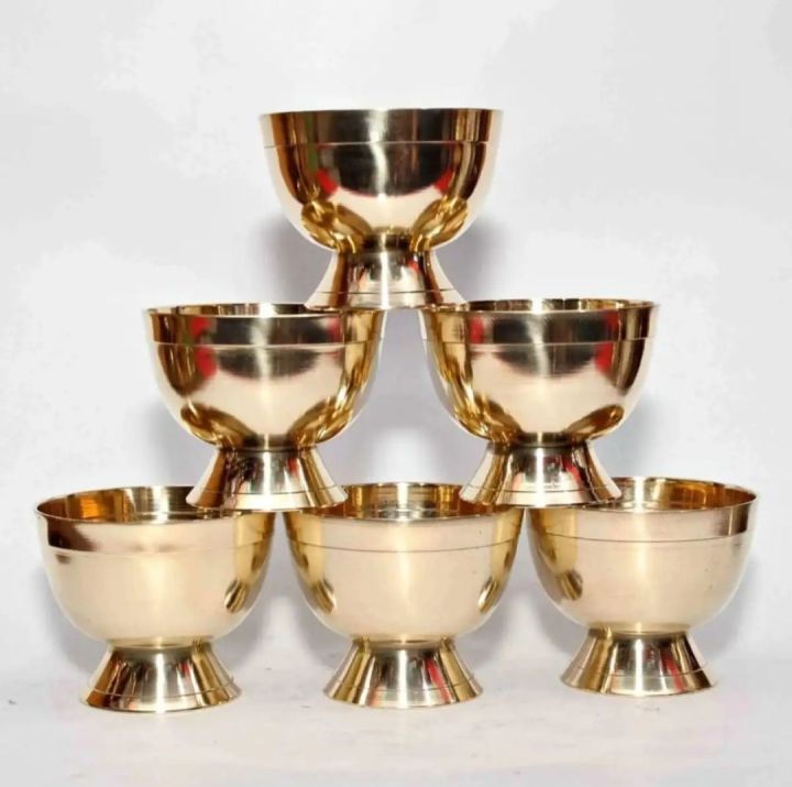 Brass Bowl 6 Piece Set 9.5CM | Daraz.com.np