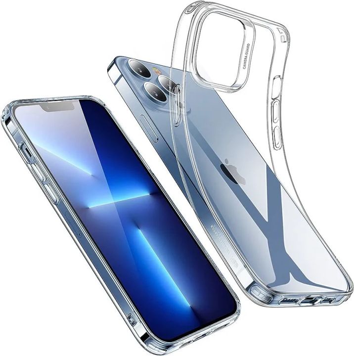 Crystal Clear Case for iPhone 13 Pro Max – Shockproof & Slim Silicone ...