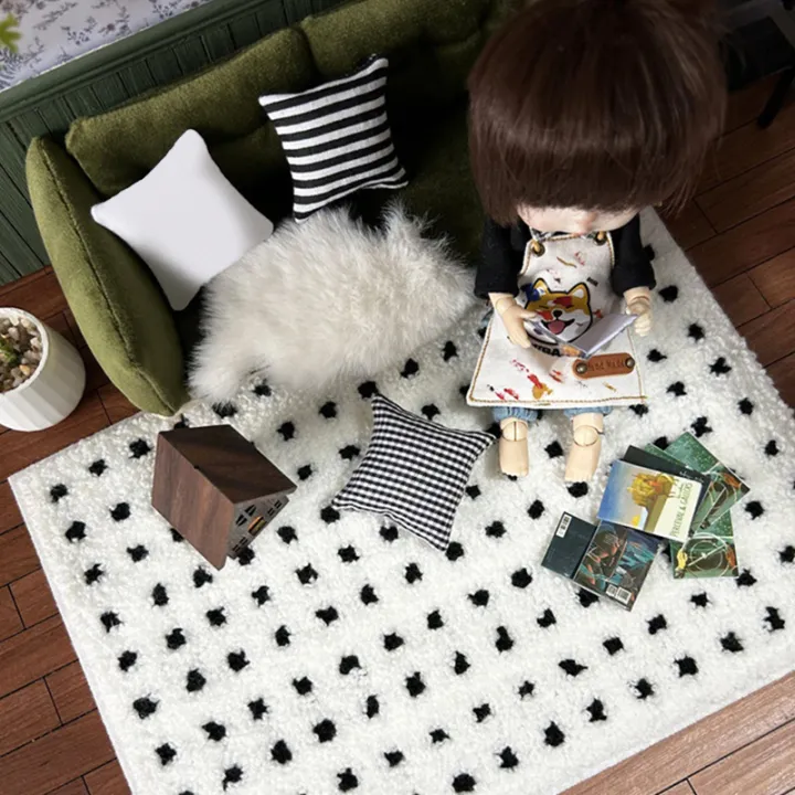 1/6 Doll House Model Furniture Accessories Woven Carpet Large Dollhouse ...