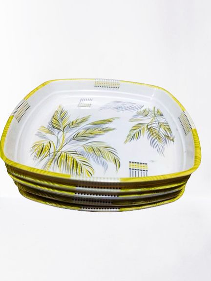 peck of 6 dinner rice plates in good quality melamine e in large size ...