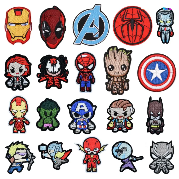 1Pcs Cartoon Miniso Disney Marvel Superhero Iron Man Patch Embroidery ...