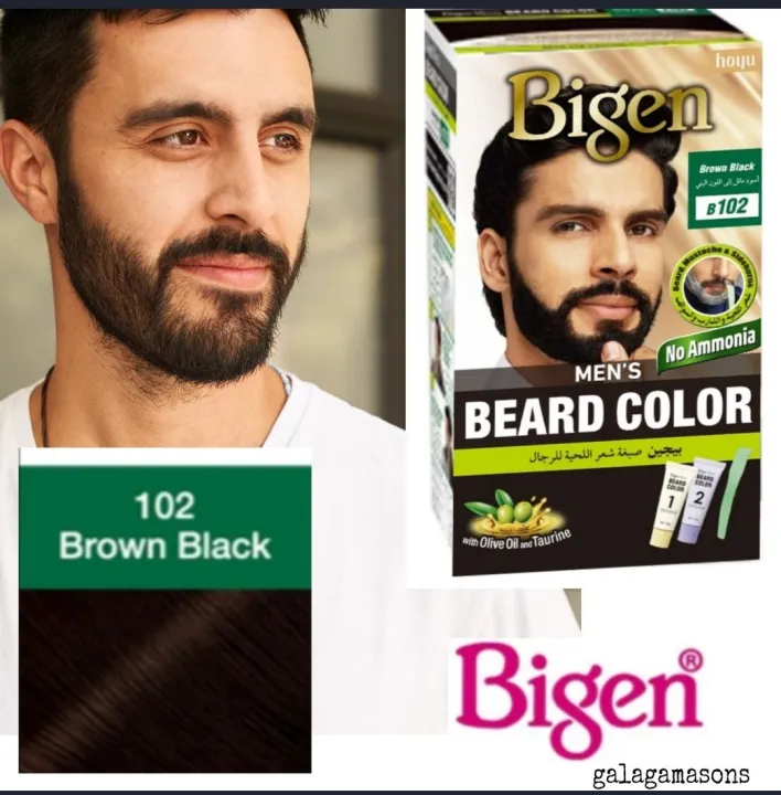 Bigen Men's Beard Colour Brown Black no 102 | Daraz.lk