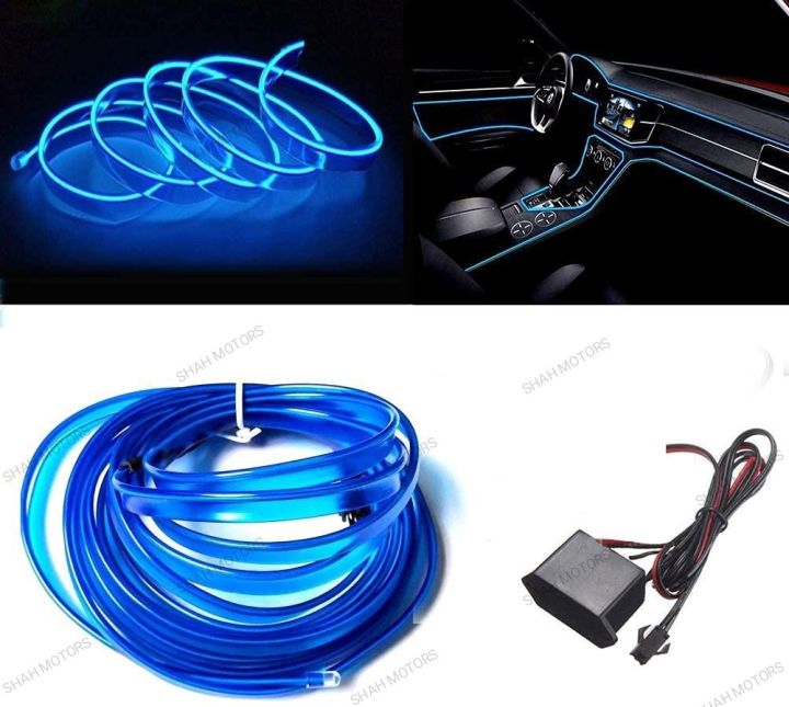 Car Dashboard Neon Ice Blue Led Wire Light Stripe Pc | Daraz.pk