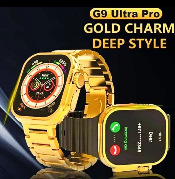 G9 Ultra Pro Smart Watch (Gold) – 2.03" HD Screen, Bluetooth Call ...