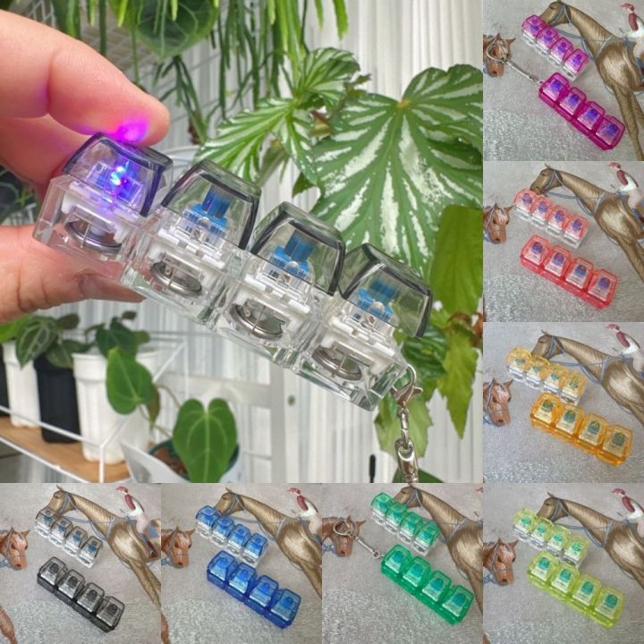 LED Keyboard Key Chain Stress Relief Interesting Pendant Fidget Clicker ...