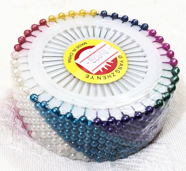 Hijab and Scarf Pins Small Head Multicolor Pins Wheel Size 2 Inch Hijab ...