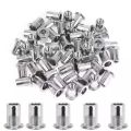 10PCS M3-M12 Aluminum Rivet Nuts Kit Metric Threaded Flange Nutsert for Metal Sheet Automotive ...