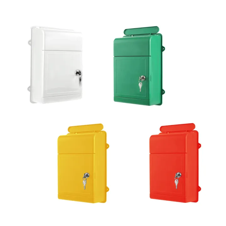 Wall Mount Mailbox Letter Box Newspaper Box Easy to Use Locking Mailbox ...