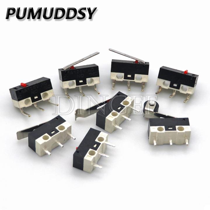 Micro Limit Switch Momentary Push Button Switch 1A 125V AC Mouse Switch 3Pins Long Handle Roller ...