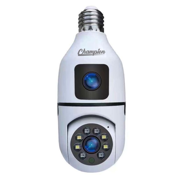 Champion Double Lens PTZ Bulb Wifi IP Camera | Daraz.com.bd