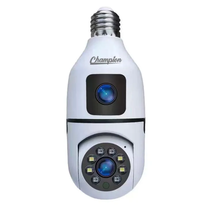 Champion Double Lens PTZ Bulb Wifi IP Camera | Daraz.com.bd