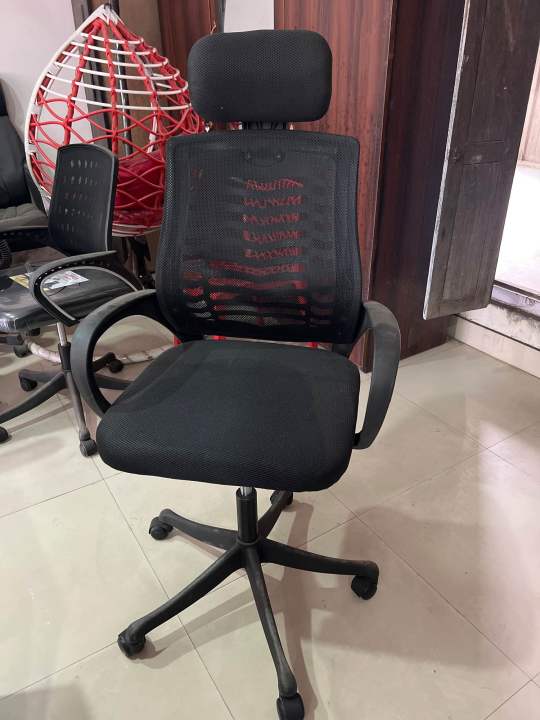Net Revolving Chair With Head Rest | Daraz.com.np