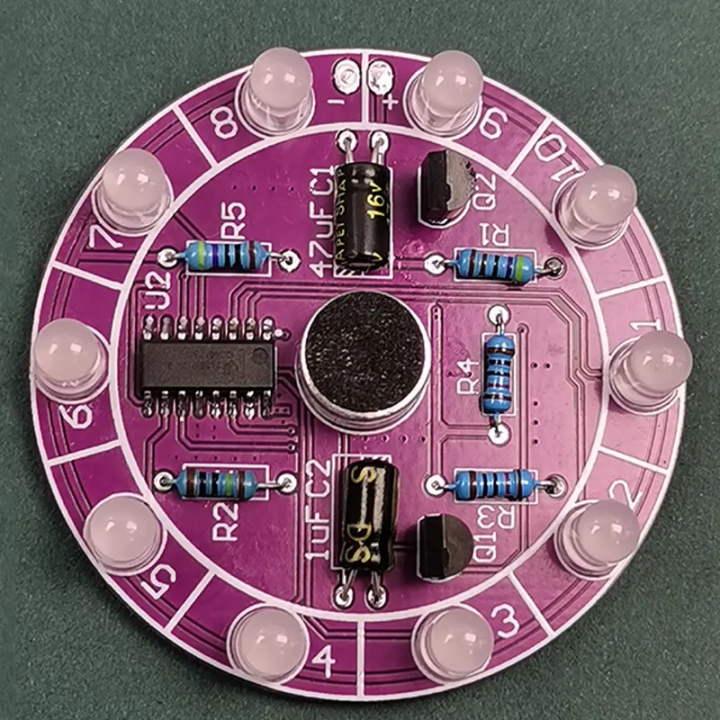 Red Voice Controlled Rotating LED Light, Without Battery, Requires ...
