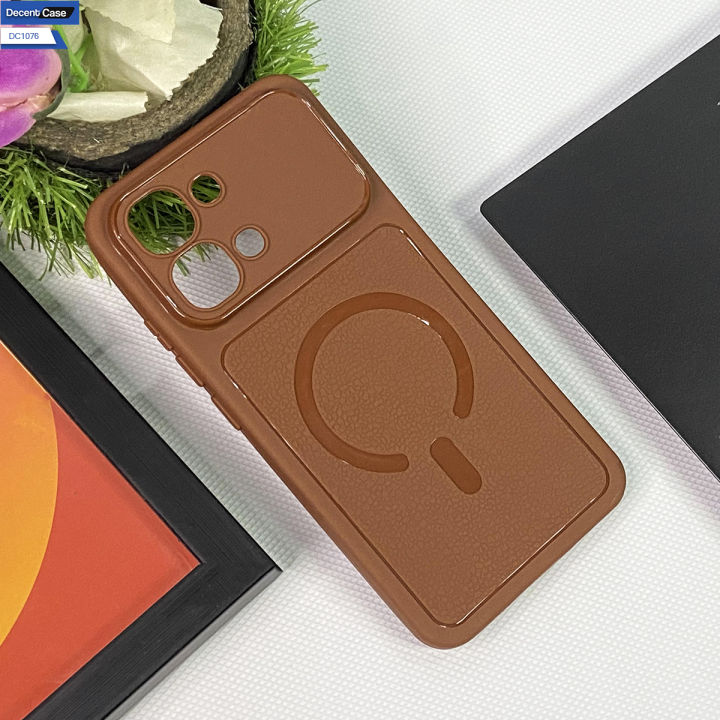 Xiaomi Poco C85 Cover - Brown - Premium MagSafe Design Silicone Back ...