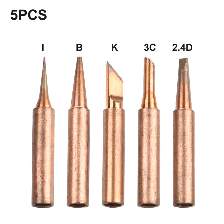 5pcs Soldering Iron Tip Professional Bit Copper Iron Tips Sets ...