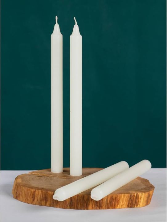 Standard 8-Inch Tall Classic Candles (Pack of 8) Steady Clean Flame ...