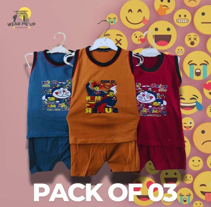 pack of 3 Sando for kids Sando with short, baby boy round neck Sando ...