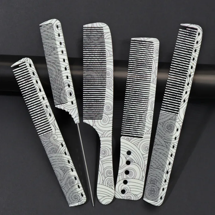 5pcs Sea Wave Outline Comb Set: Professional Styling Comb Portable ...