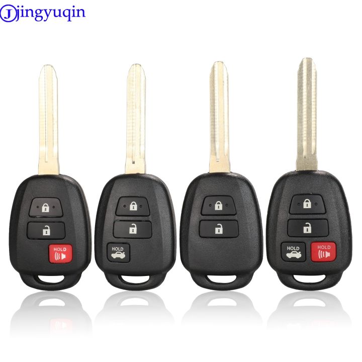 jingyuqin 4 Buttons Remote Car Key Shell Case Fob Cover For Toyota ...