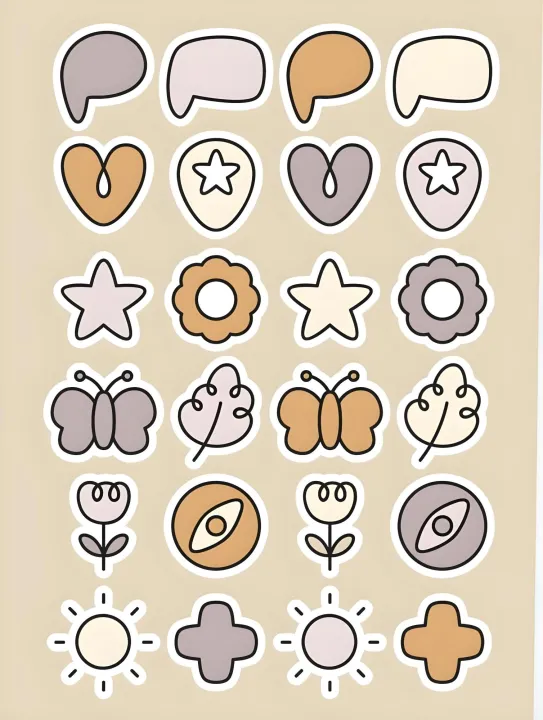 Minimal Aesthetic Stickers perfect for journalling and scrapbooks ...