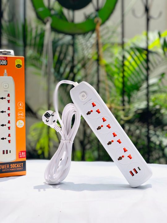 Heavy Duty 4-Way Universal Extension Power Socket New Power Strip With ...