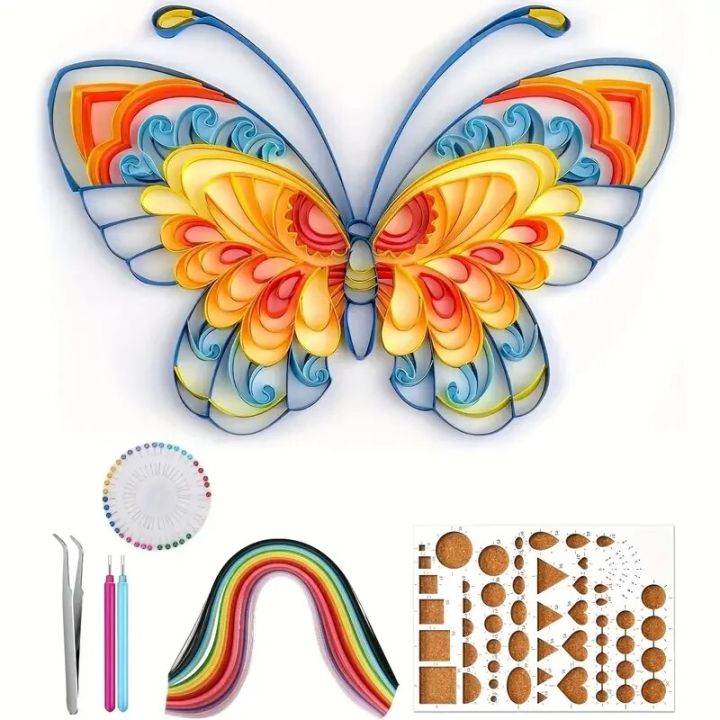Paper Quilling Kits DIY Design Drawing Handcraft Tool, 26 Colors 260 ...