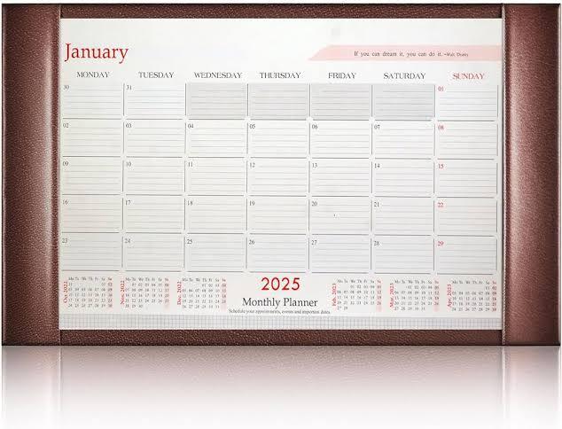 Table Planner 2025 - Large - A2 Size | Daraz.pk