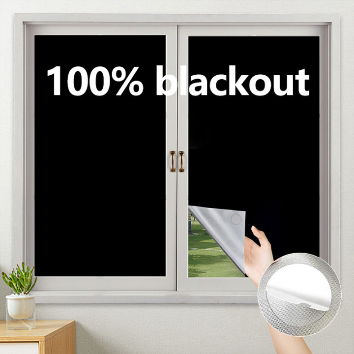 100% Blackout Curtain Darkest House Blackout Window Privacy Film Tint ...
