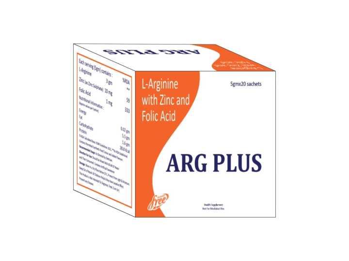ARG PLUS L Arginine 3 Mg, Zinc 10 mg, Folic Acid 1 Mg 20 Sachet | Daraz ...