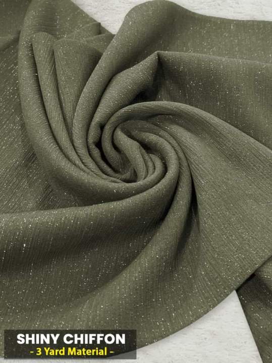 shiny chiffon material Daraz.lk