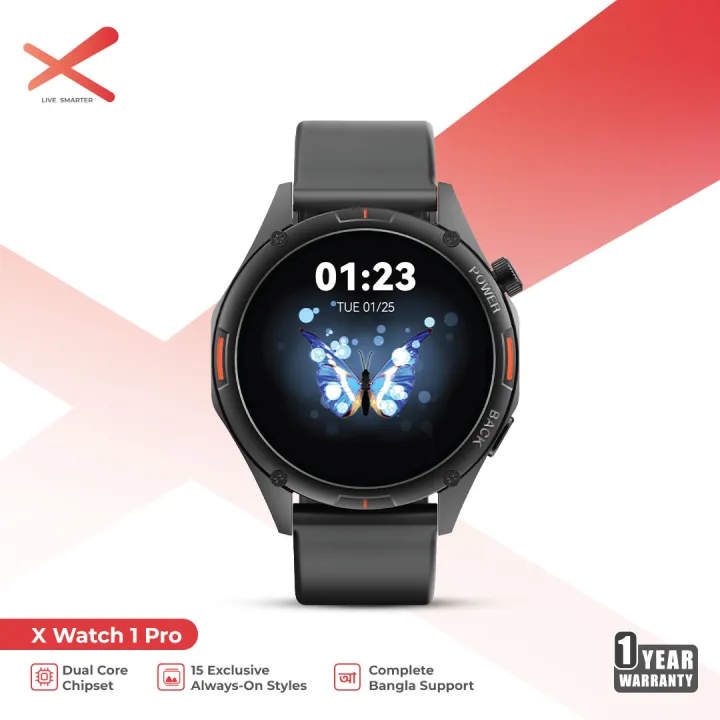 X Watch 1 Pro Smartwatch – AMOLED HD Display, Bluetooth Call, Fitness ...