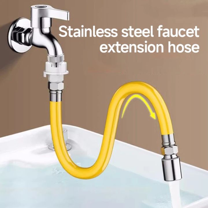 2 Mode Faucet Extension Extender Bathroom Adjust Free Bending ...
