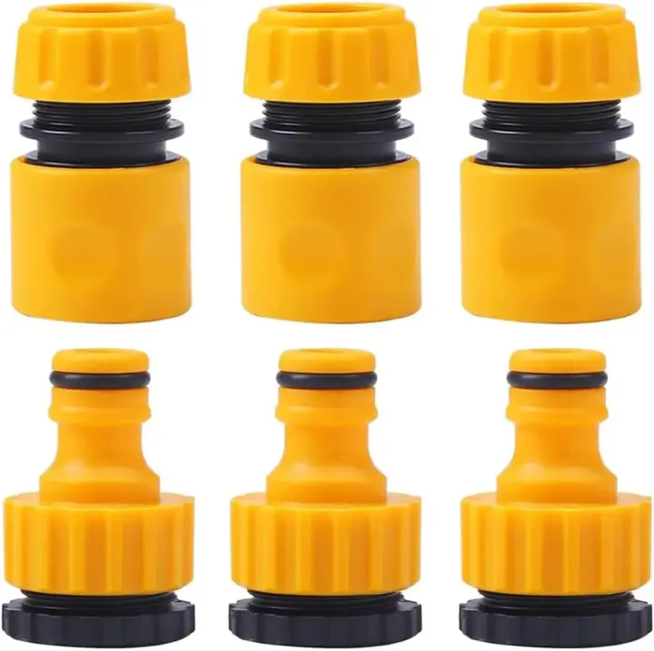 6 Pcs Garden Quick Hose Connector 1/2” End Double Male Hose Coupling ...