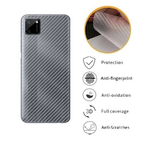 Realme_C11 Carbon Fiber Pattern 3D Transparent Back Sheet | Daraz.pk