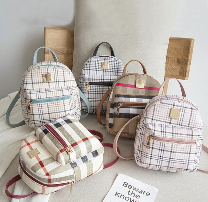 Korean Mini Backpack Trend Small Phone Pouch Soft PU Leather Backpack ...