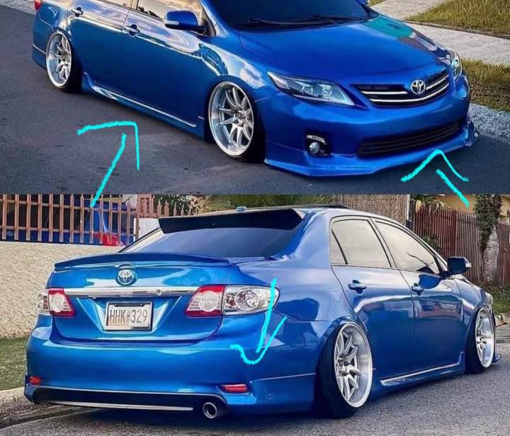 Toyota Corolla Complte Body kit Fiber Glass Material 2012/2014 East to ...